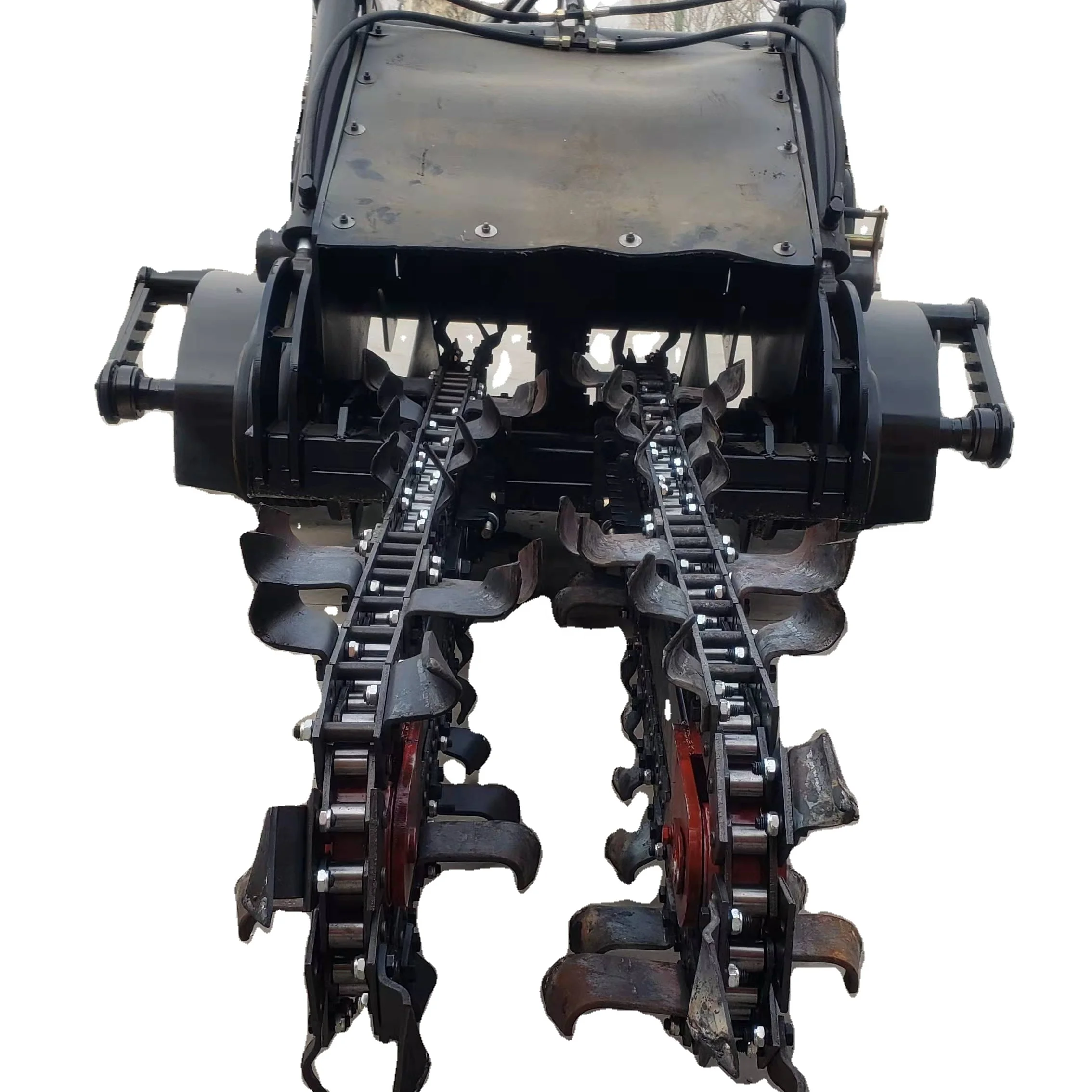 Factory Tractor three-point hitch mounted PTO driven Chain type ditcher ...