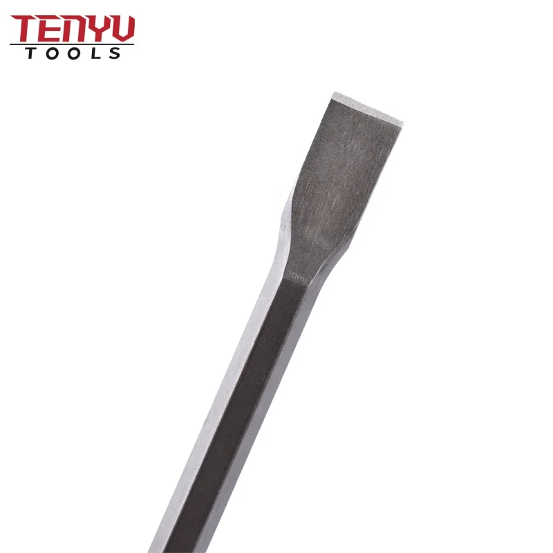SDS Plus Shank Point and Flat Chisel - Tenyu Cranked Chisel Set