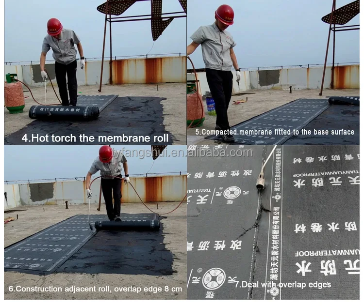 Green Sand Surface Bitumen Waterproofing Membrane For Building Roof ...