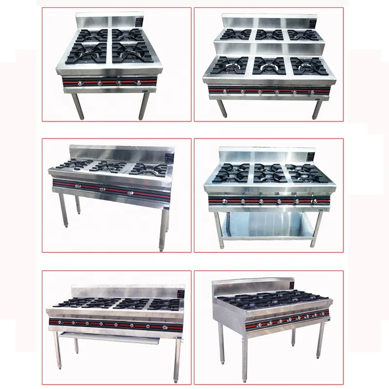 Gas Stove 3 Burner - High Efficiency for Commercial Kitchens