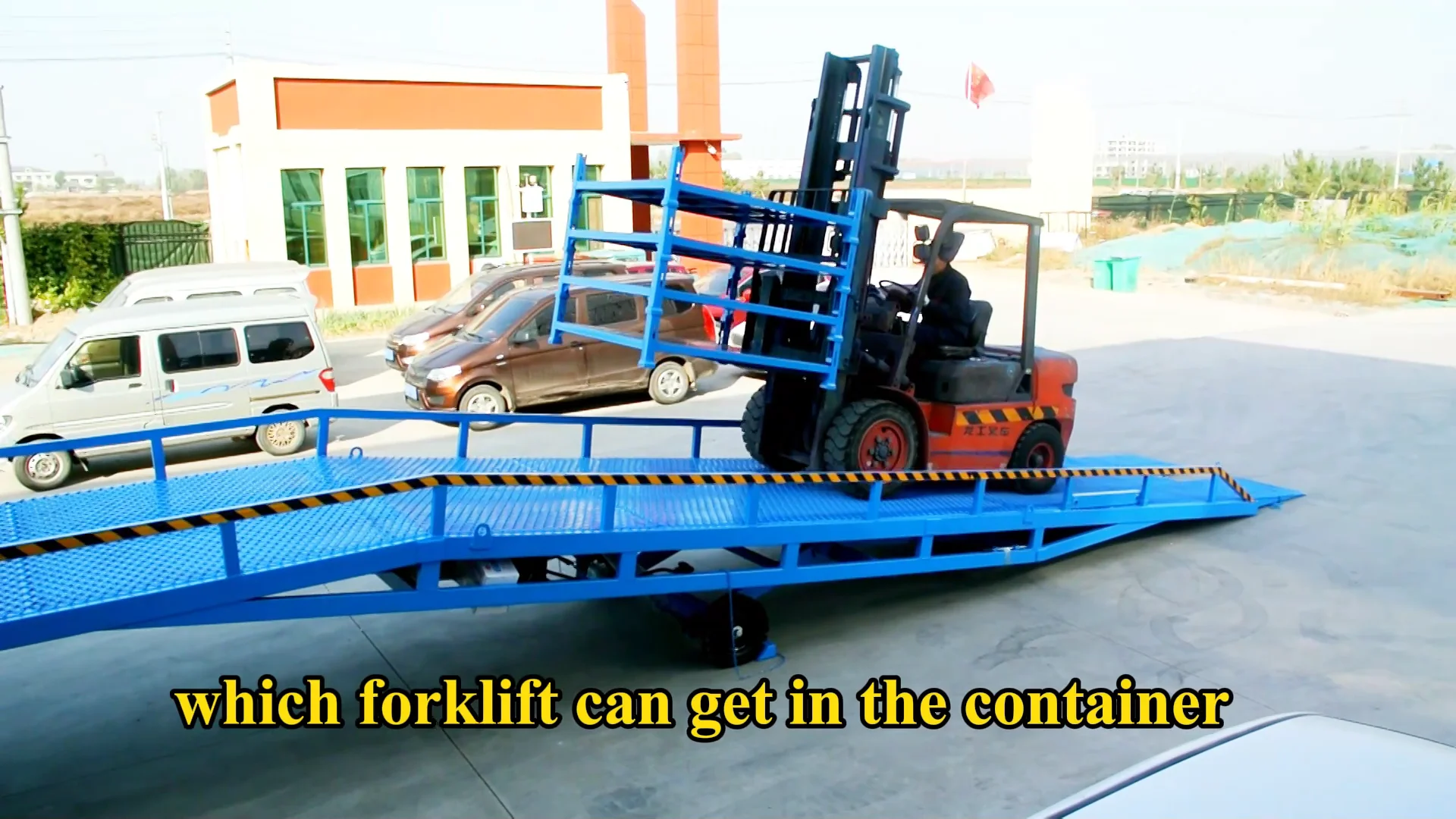 Hydraulic Mobile Yard Ramp Moveable Container Loading Manual Forklift ...