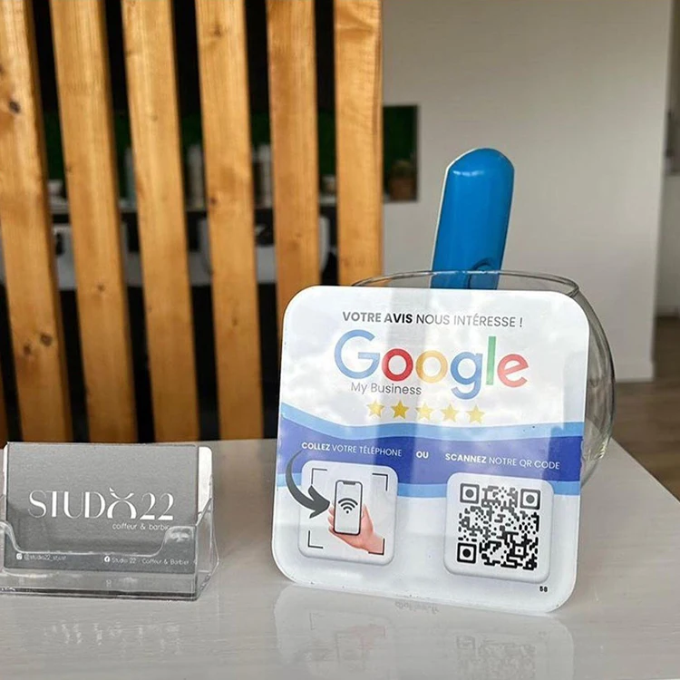Nfc Google Review Card For Restaurant/hotel Acrylic Nfc Card Ntag213 ...