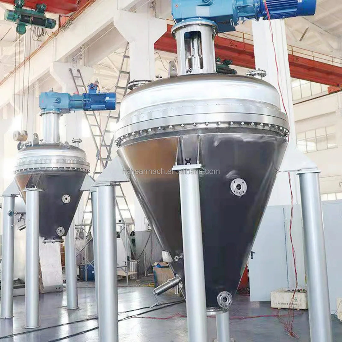 Single Cone Vacuum Dryer SUS316L Material Food Processing Construction ...