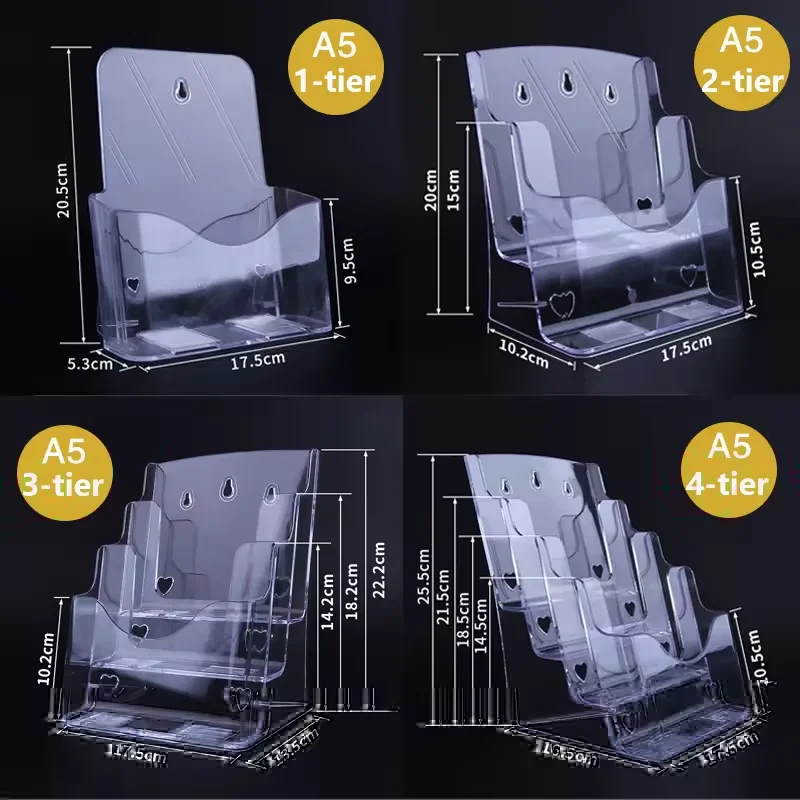 Acrylic Brochure Holder Desktop Organizer Brochure Holder Magazine ...