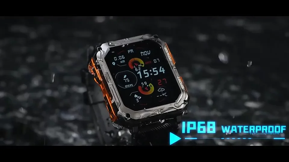 C20 Pro Outdoor Smart Watch 380mah Ip68 Waterproof Reloj Montres ...