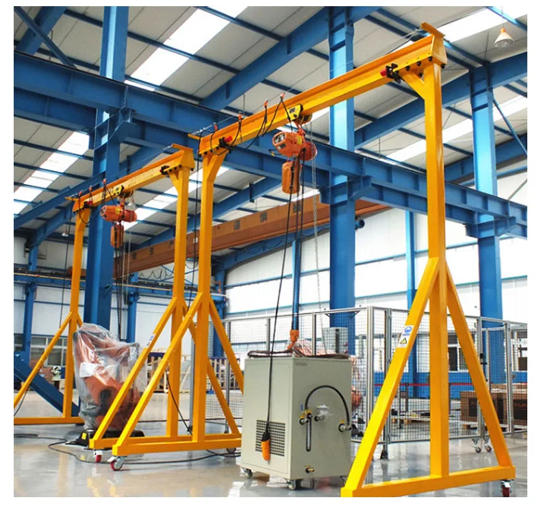 Folding Aluminium Warehouse Mobile Adjustable Portable Gantry Crane ...