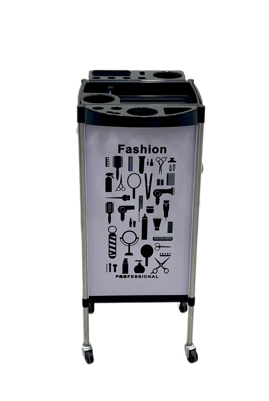 Lockable Rolling Wheels Salon Trolley Stylist Equipment Hair Dryer ...