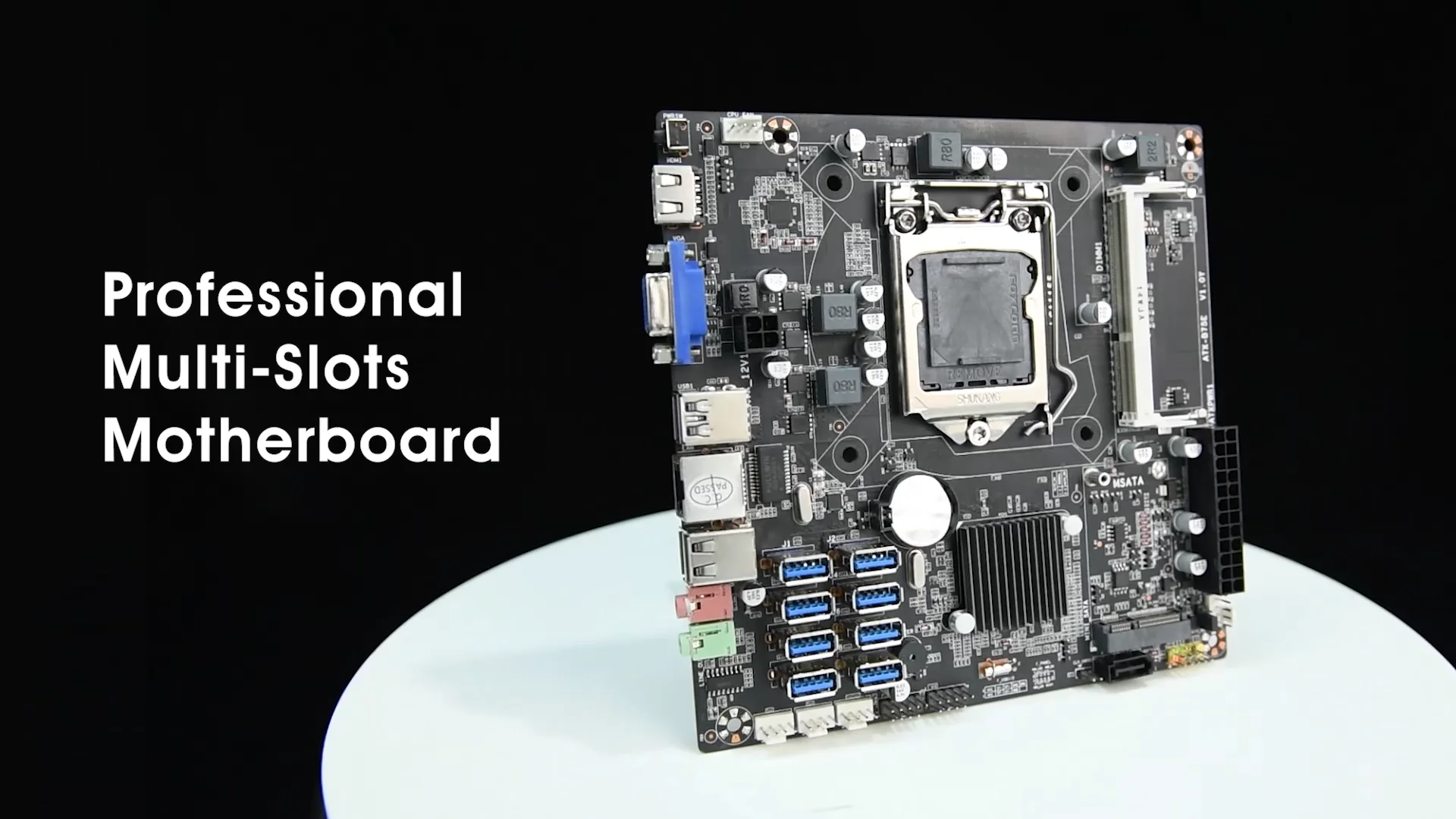 8 Gpu Motherboard Atx-b75e Usb3.0 To Pci-e 16x With 2 Ddr3 Dimm Memory ...