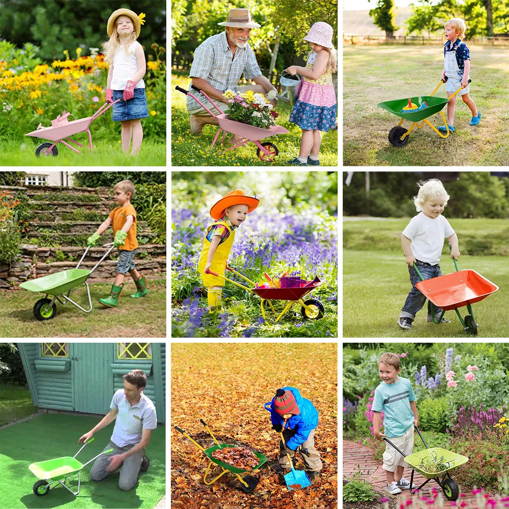 WB0103 Plastic Mini Child Kids Wheelbarrow Wheel Barrow for Kids ...