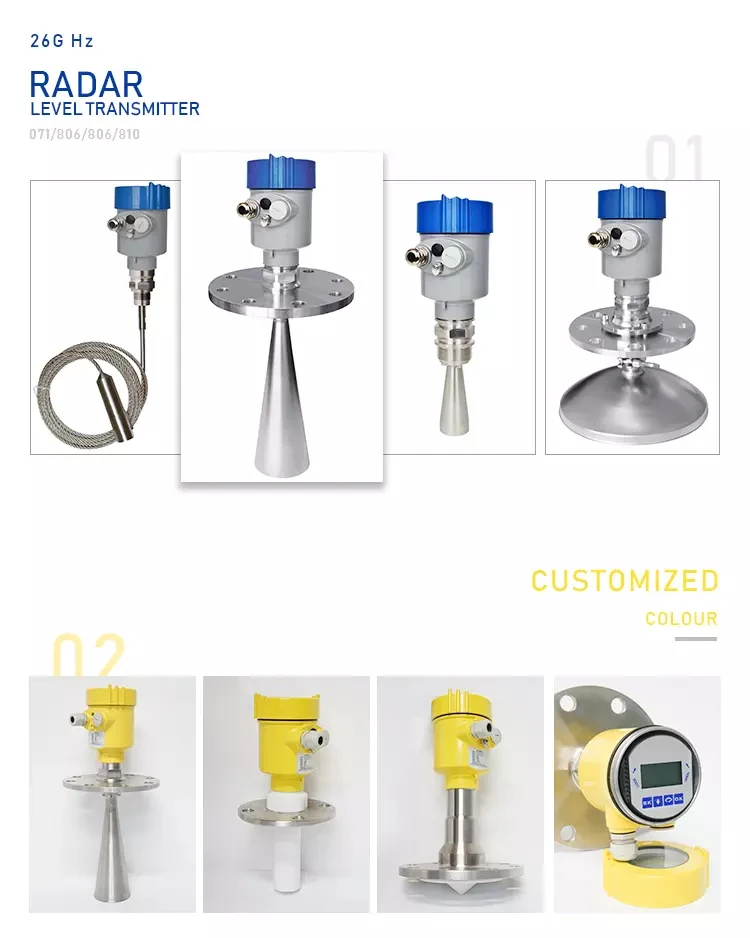 Shanghai 26ghz Radar Water Tank Level Sensor Gauge Meter