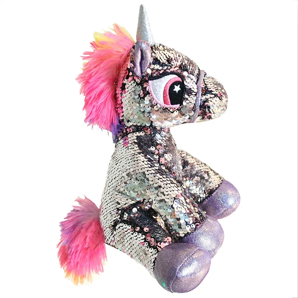 Shimmer Reversible Sequin Plush Snake Toy by Sequined Animals