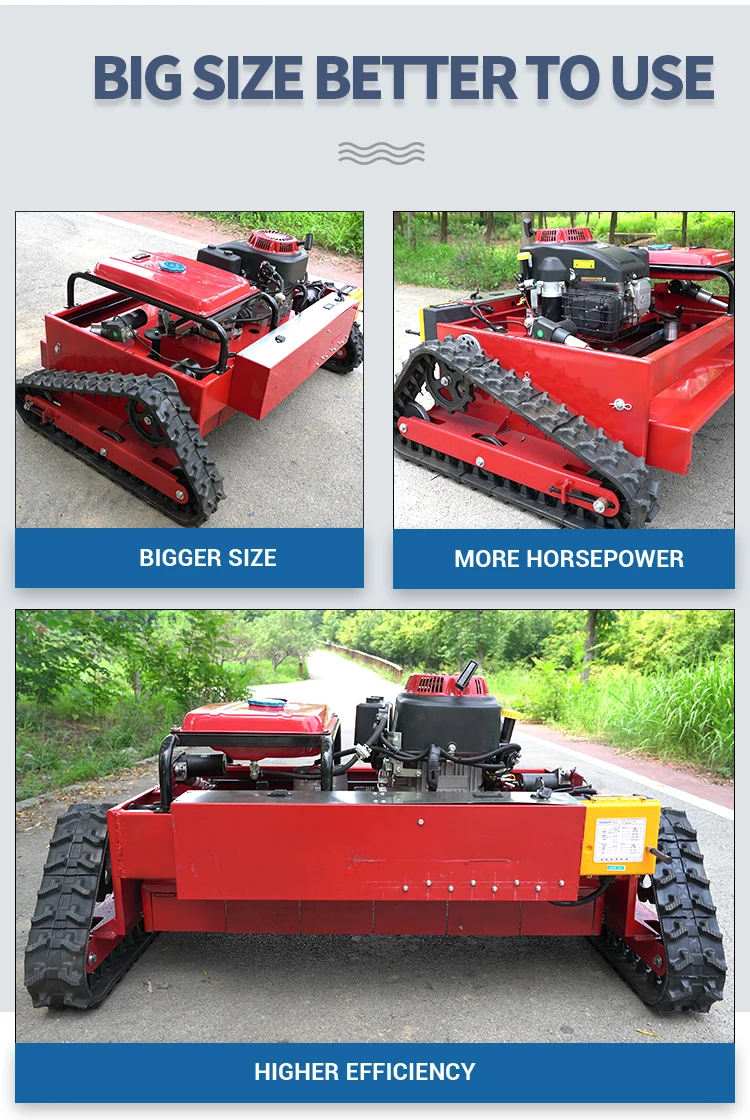 MJYL Brand New Single Cylinder Remote Control Lawn Mower Robot DIY ...