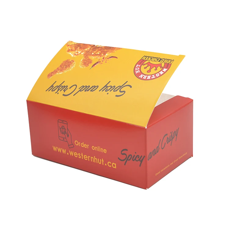 Customized Food Grade Paper Packaging for French Fried Chicken Box