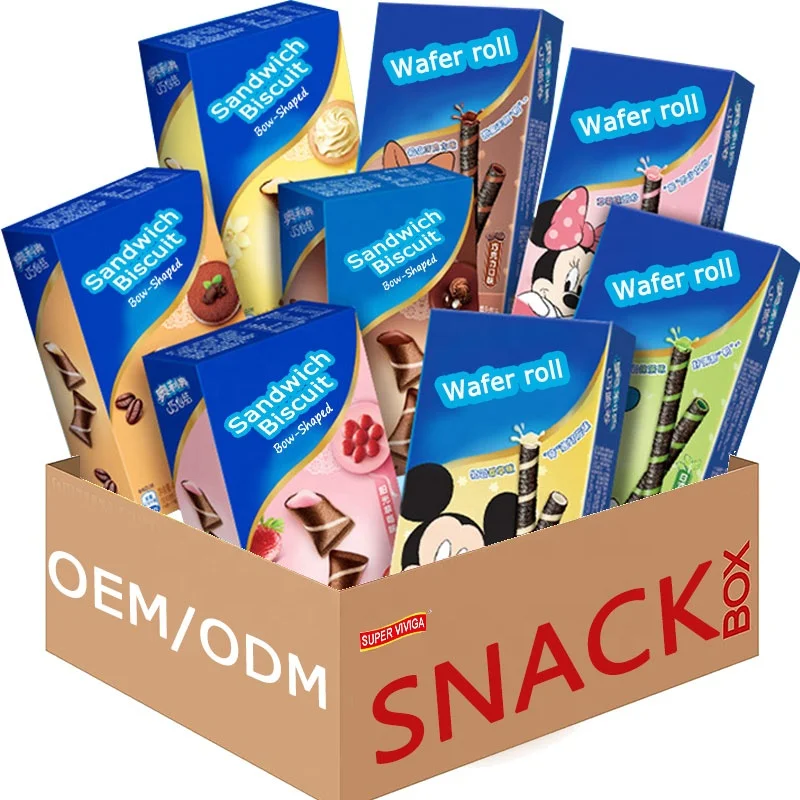 OEM Wafer Roll And Wafer Bites Exotic Snacks Set Sandwich Crispy ...