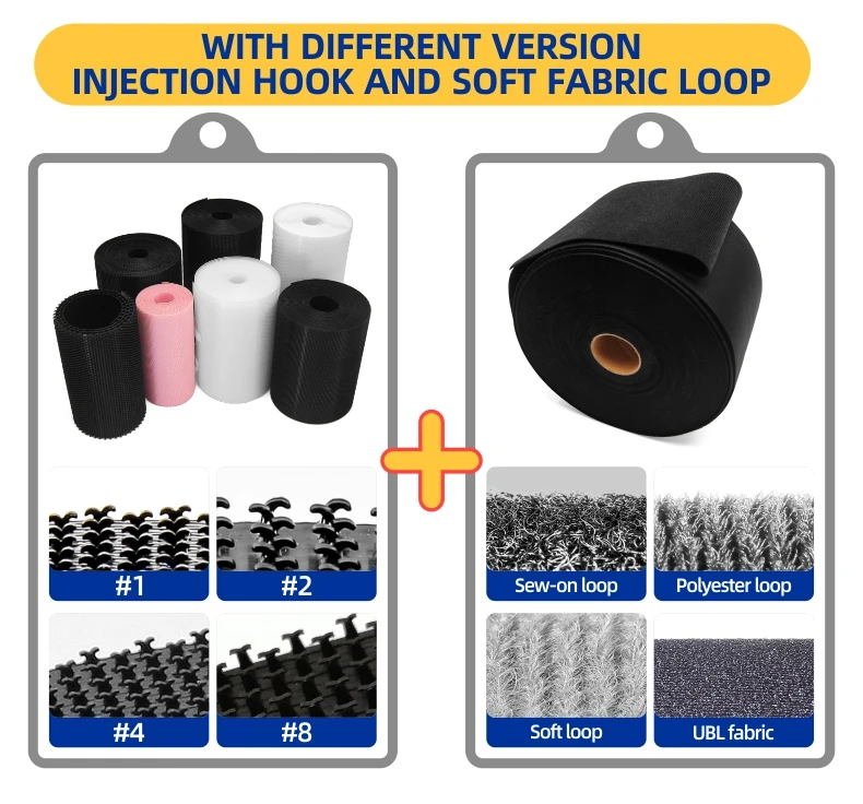 Custom Sizes Stretch Hook Loop Fastener Tape - Fabric Magic