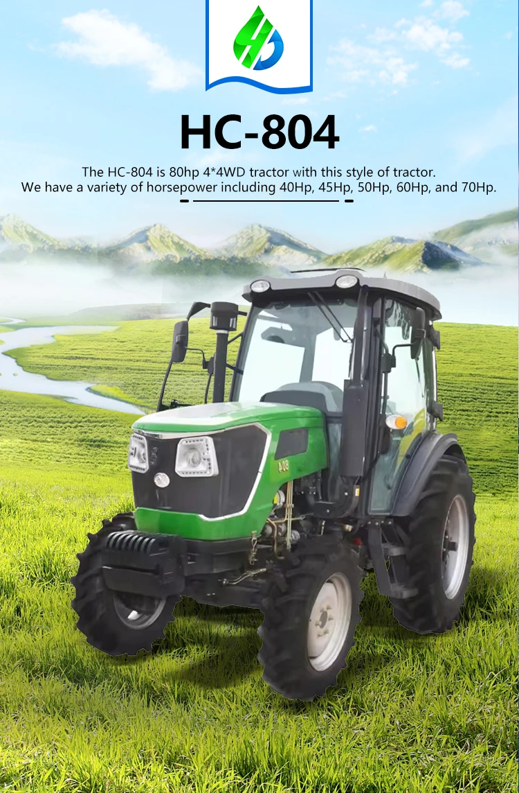 4x4 Tractor 80hp 4wd Compact Tractor Agriculture 80hp 4wd Mini Farm ...
