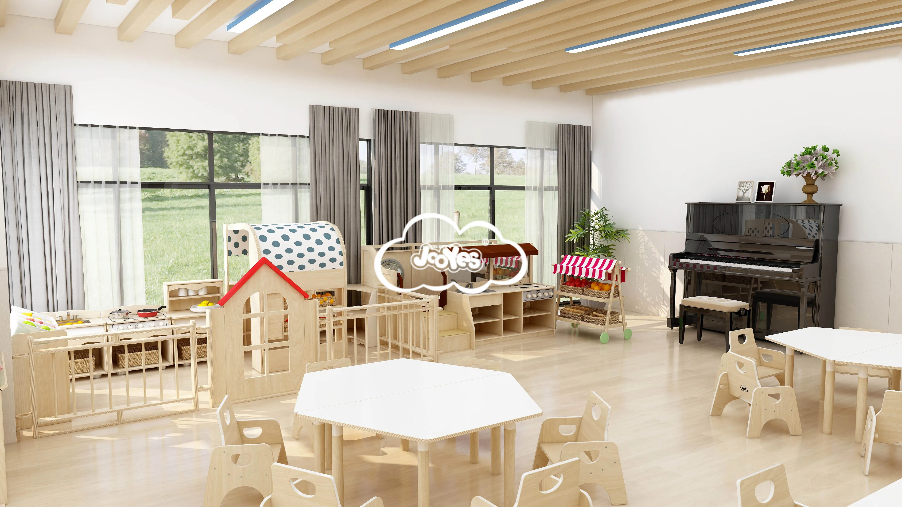 Childcare Centers Kindergarten Equipment Wooden Montessori Furniture ...