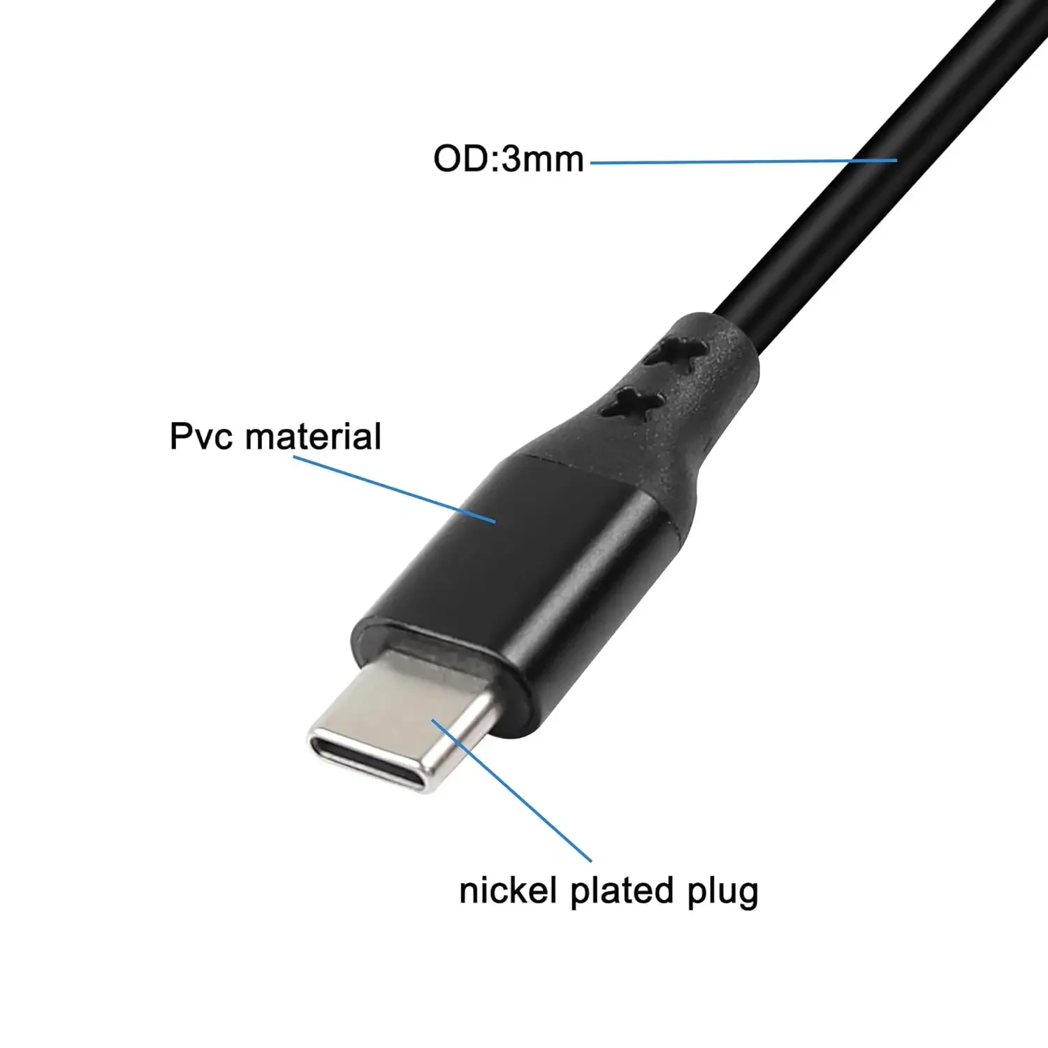 USB Type C PD Pigtail Cable - Fast Charging & Data Transmission