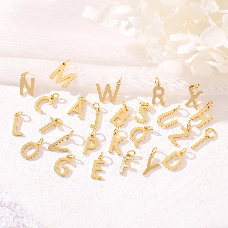 Fashion Dainty 26 Letters 14k Gold Plated A-z Alphabet Letters Initial ...