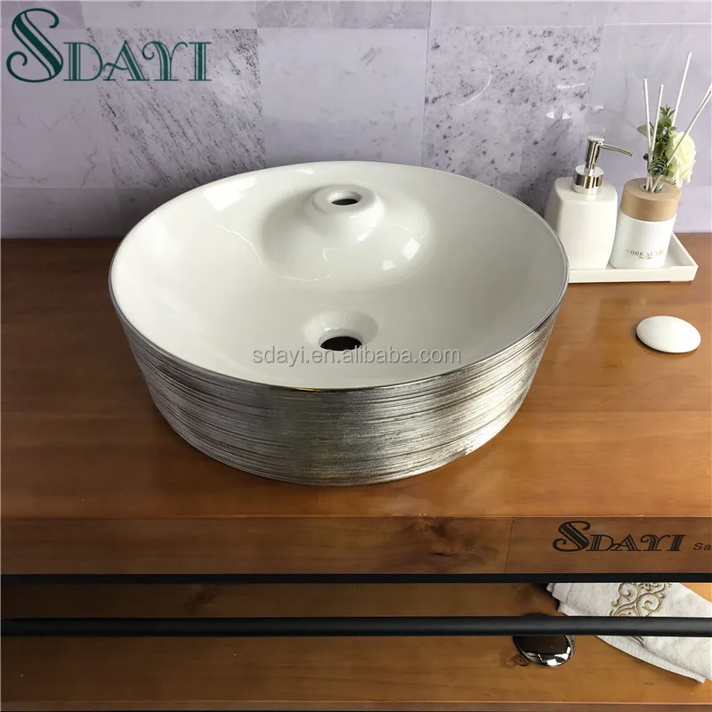 Ceramic Gold Color Wash Basin Bathroom Crocodile Design Luxury Golden ...