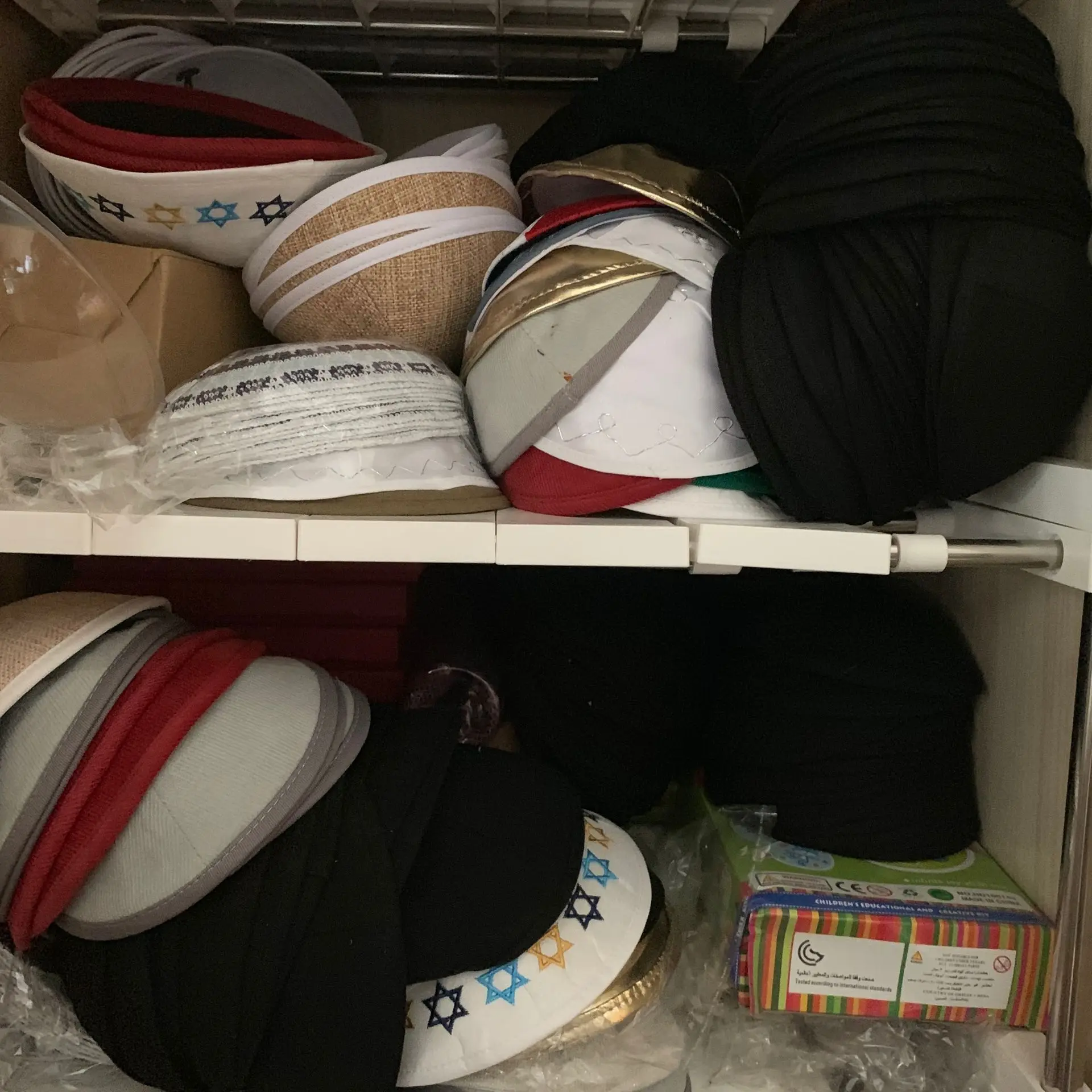 Jewish Black Cotton Kippa Cap Hats Religious Hat Kipot Beanie For Men ...