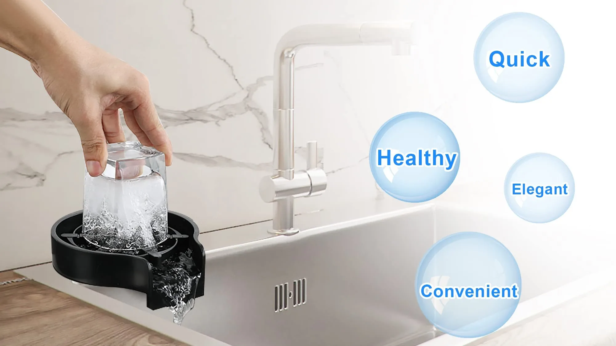 Highly Acclaimed Stainless Steel Glass Rinser Automatic Cup Washer Sink ...