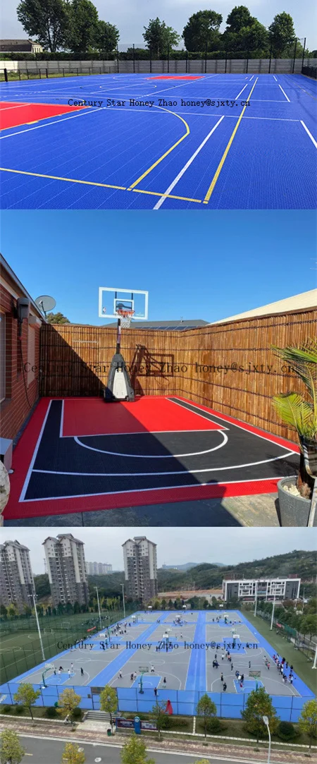 Pp Suspended Outdoor Plastic Interlocking Basketball Court /tennis ...
