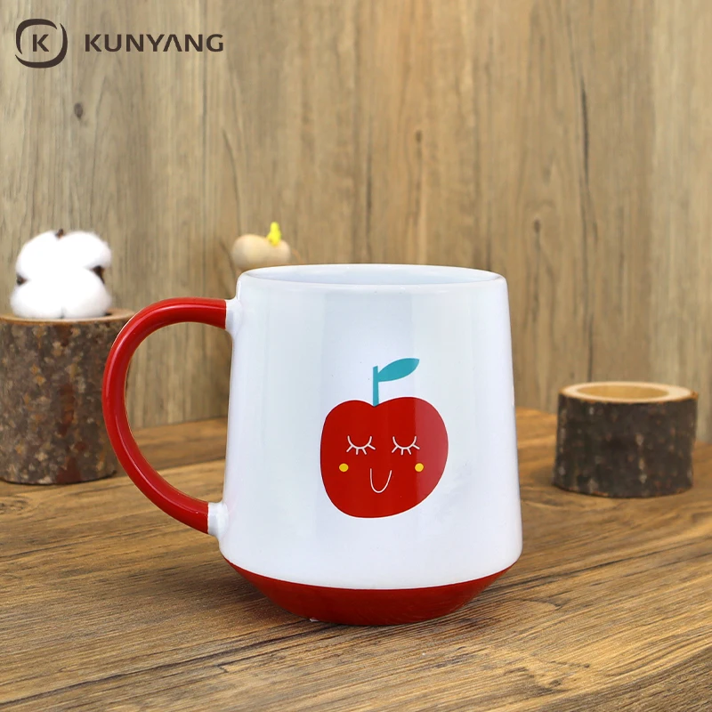 Customized Decal Logo Mugs Two Color Milk Cup Color Block Coffee ...