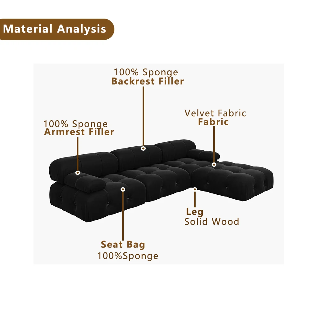 ATUNUS L Shape Sofa - Nordic Luxury Modular Sectional