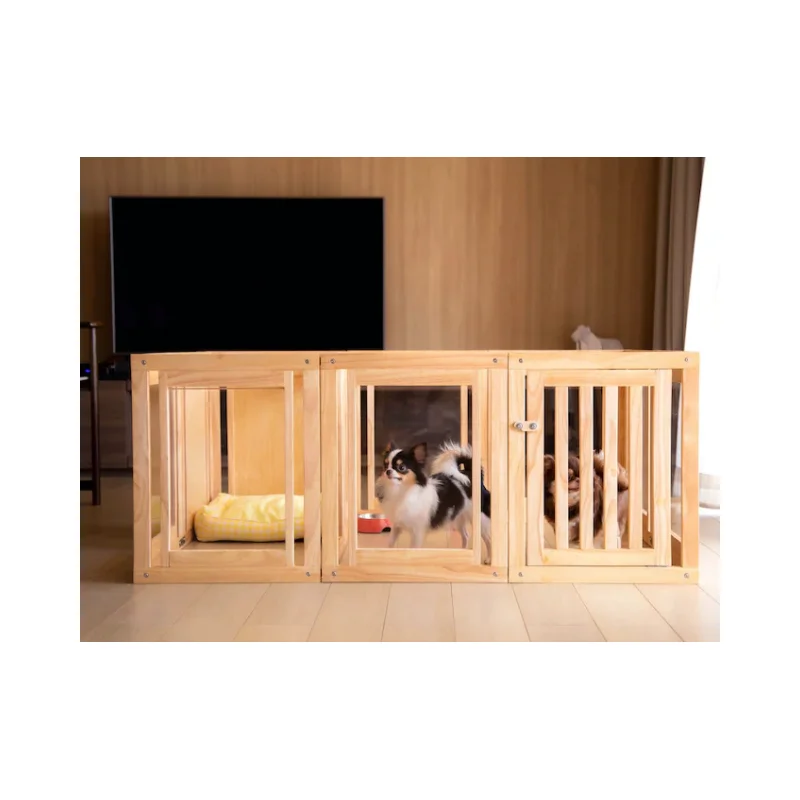 Hot Wooden Puppy Modular Design Create Separate Spaces Within The Pen ...