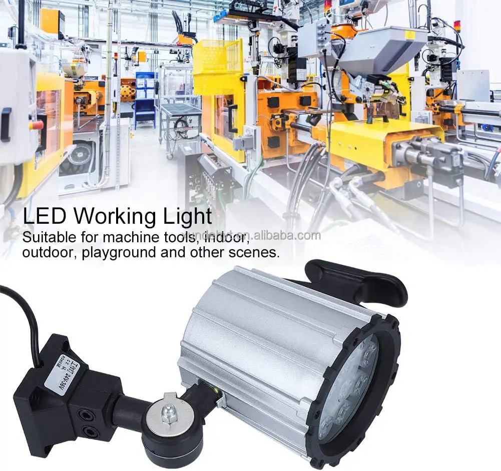 12w Industrial Machine Light Ip68 24v Adjustable Aluminum Alloy Short ...