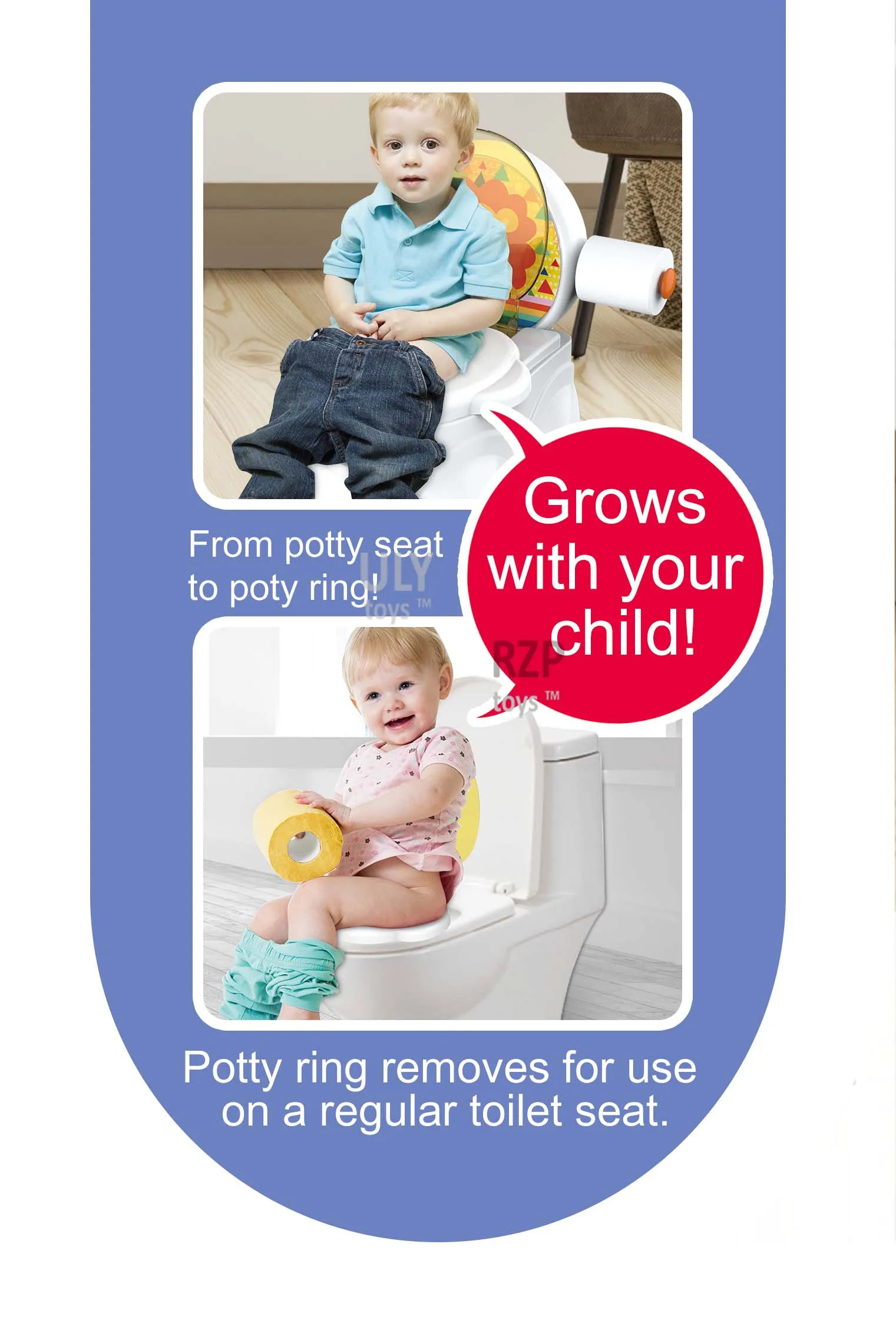 Cartoon Plastic Comfortable Simulation Pink Toilet Baby Music ...