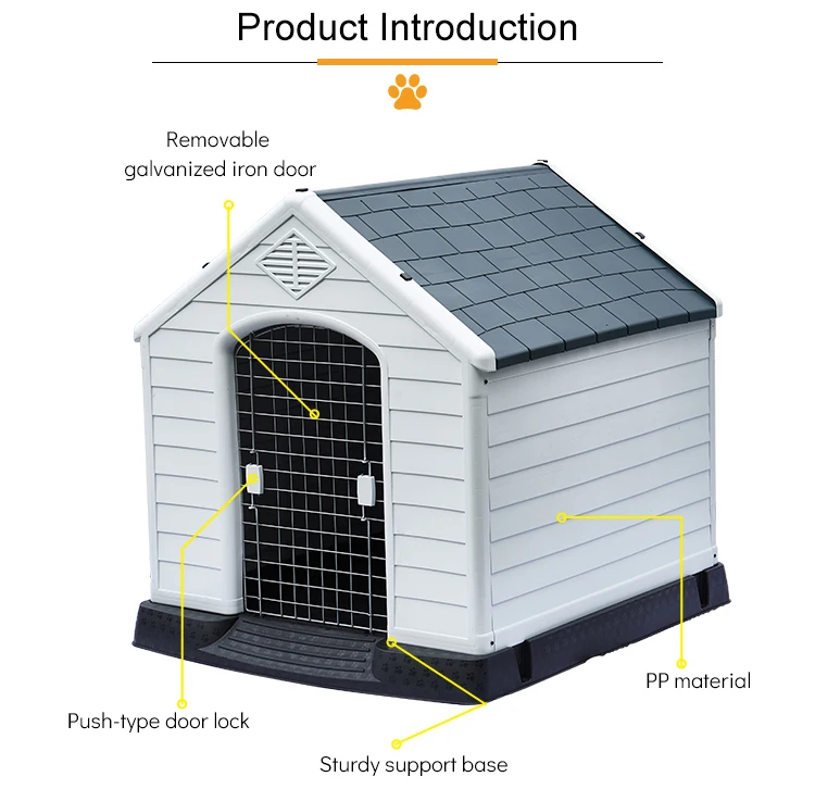 High Quality Large Dog House PP Material Plastic Eco-Friendly Pet House ...