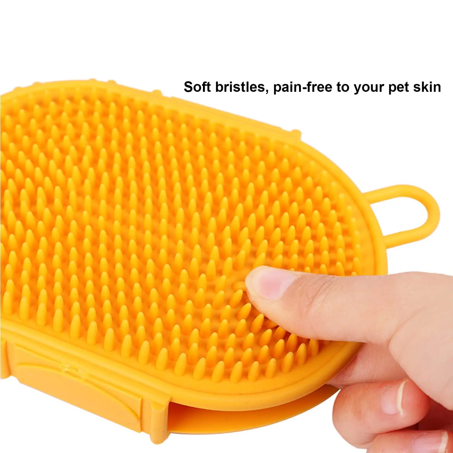 Pets Silicone Washing Brush Dog Cat Bath Brush Comb Rubber Glove Hair ...