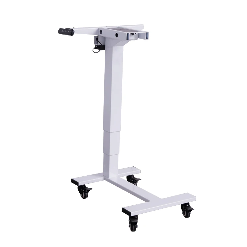 one leg table ergonomic standing height adjustable desk electric sit ...