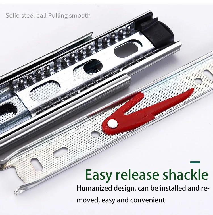 Telescopic Soft Close Bottom Mount Drawer Slide Conceal Channel Hidden ...