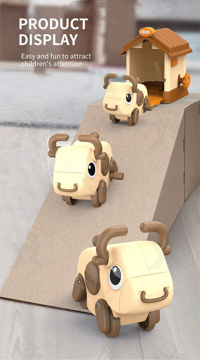 Chengji Plastic Pet House Clockwork Catapult Walking Cartoon Animal Car ...