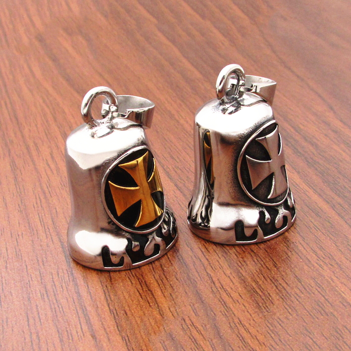 Custom Motorcycle Biker Guard Bell Luck Riding Guardian Bell Keychain ...