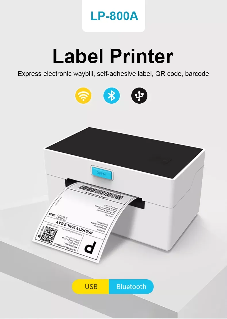 110mm Shipping Labels Thermal Portable Printer Shipping Label Printer ...