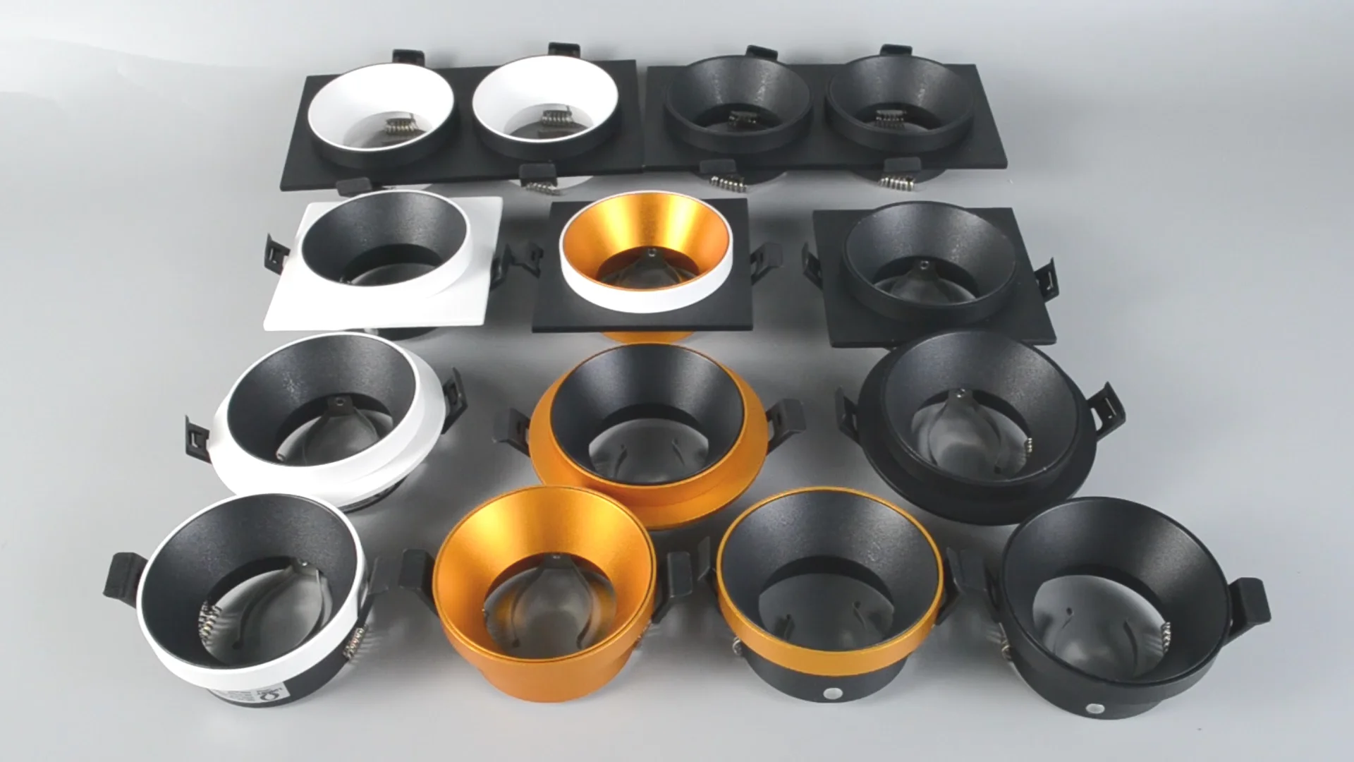 Aluminum Gold Color Recessed Ceiling Frame Led Gu10 Doubleld Frame Gu10 ...