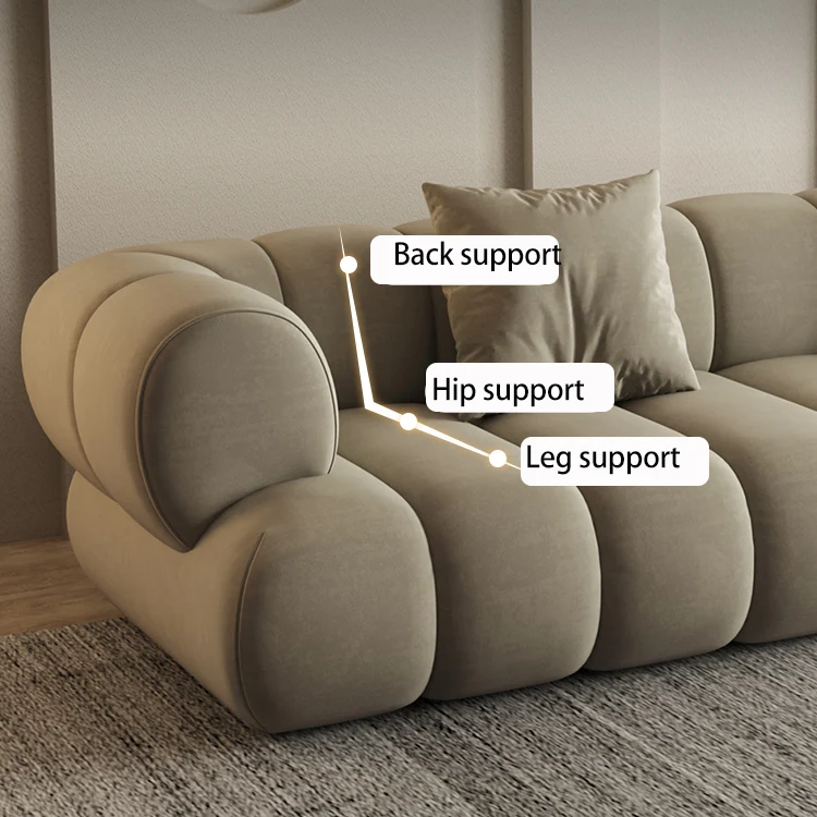 Cloud Sofa Living Room Caterpillar Nordic Simple Large Apartment Corner ...