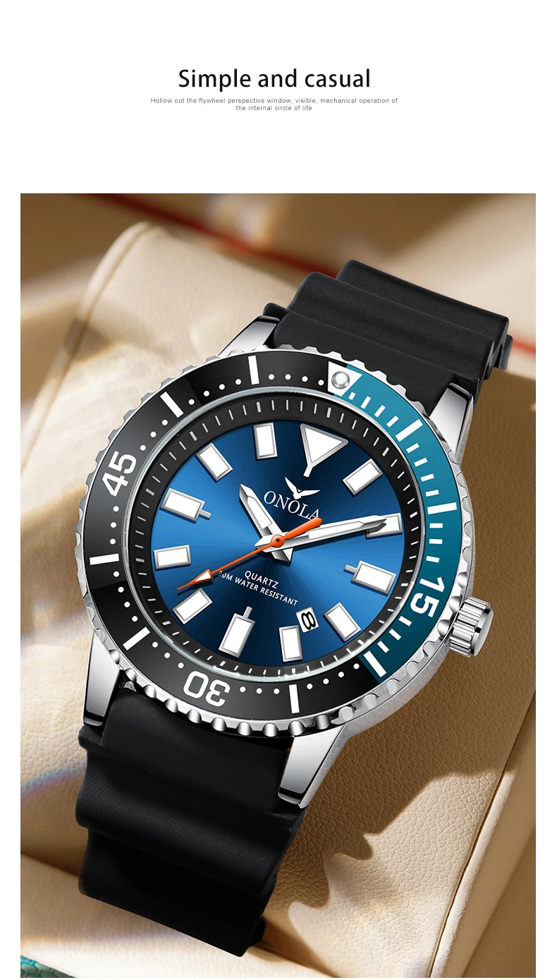 ONOLA 3850 Men's Quartz Sports Watch - Custom OEM Luxury Timepiece with ...