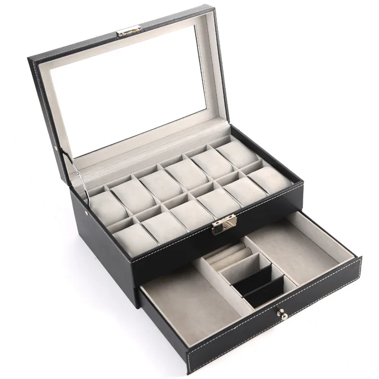 Wholesale Luxury Ladies Jewelry Storage Watch Collection Brown Double ...
