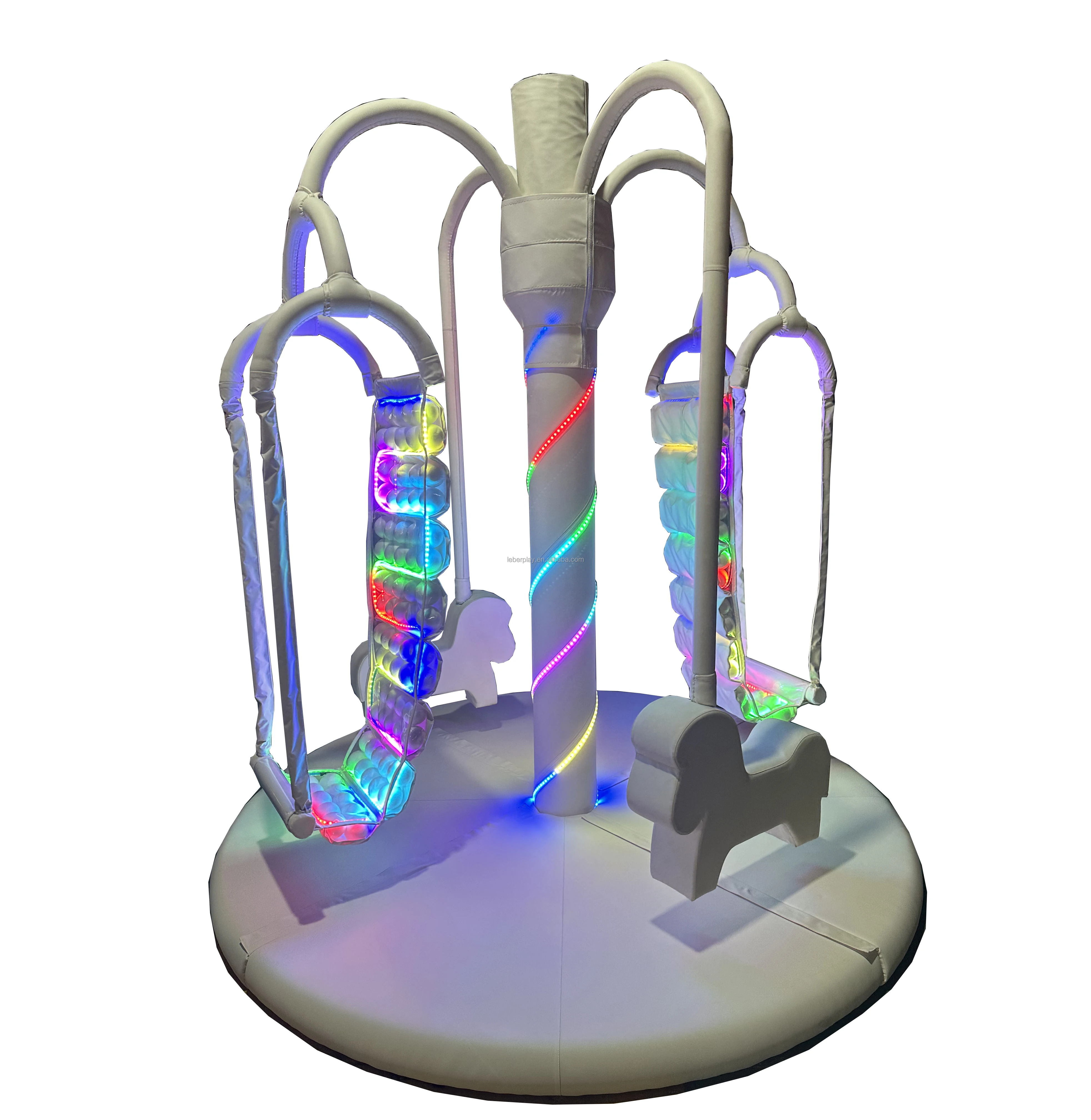 Soft Play Carousel Electric Merry Go Round Indoor Playground Equipment ...