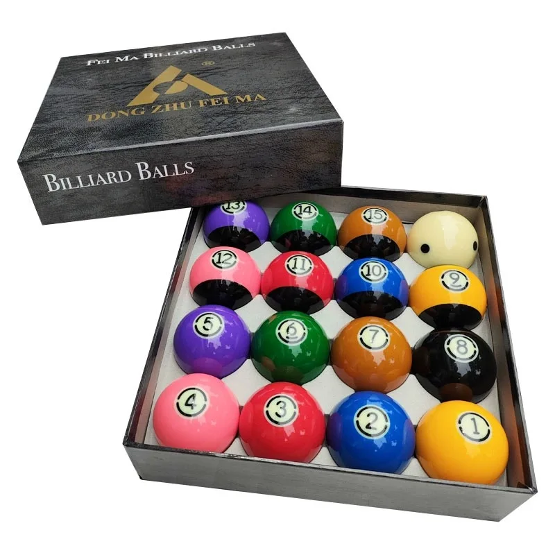 Dong Zhu Feima Black Diamond Resin Pool Balls - 5A Grade