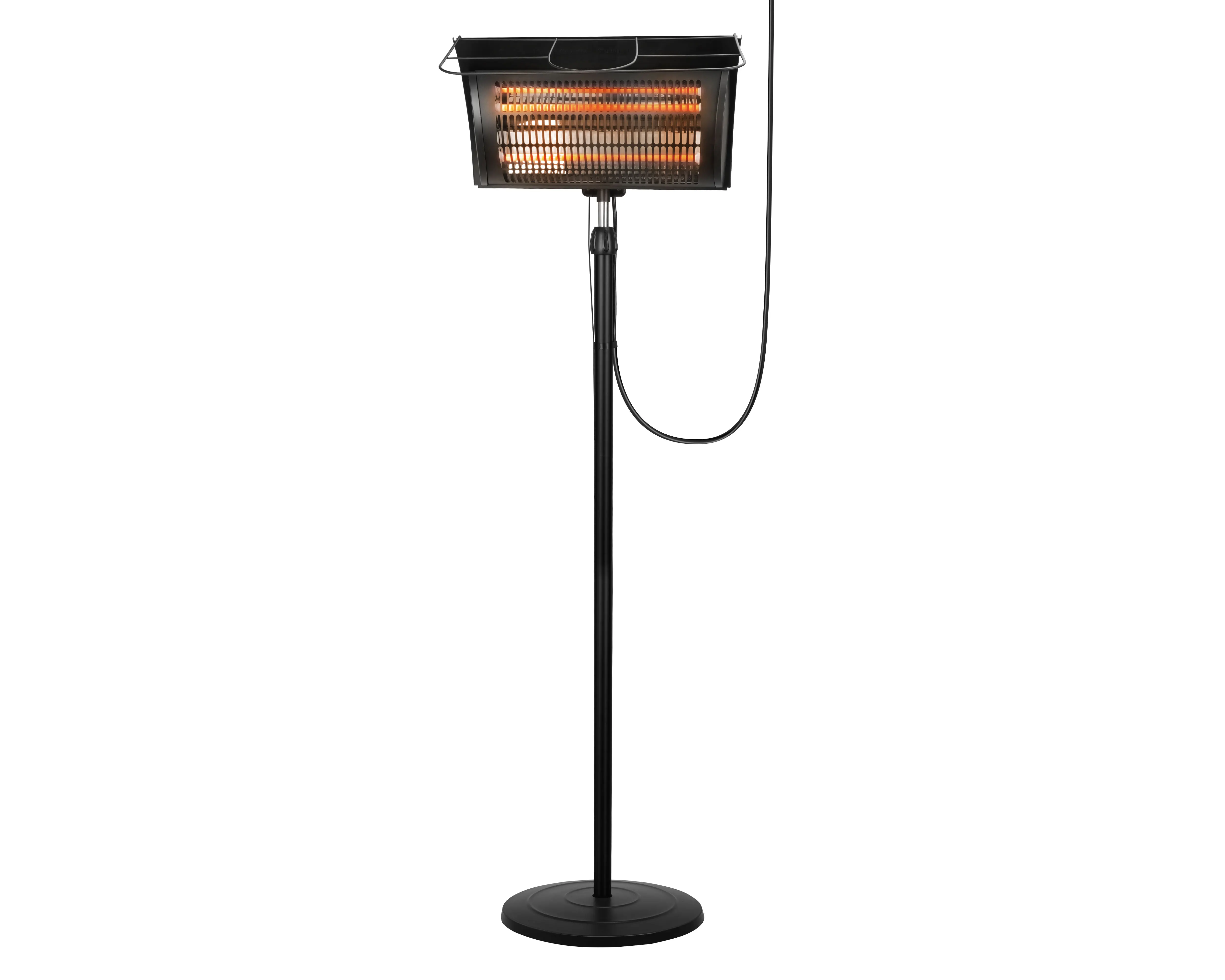 Patio Vertical Heater Adjustable Height Quartz Heating Waterproof ...