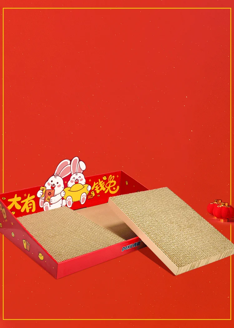 Promotional Cardboard Cat Litter Box Cat Bed with Scratching Board ...
