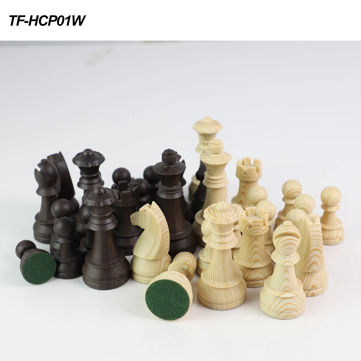 ABS Material Chess Set - 34 Tournament Solid Colour Pieces