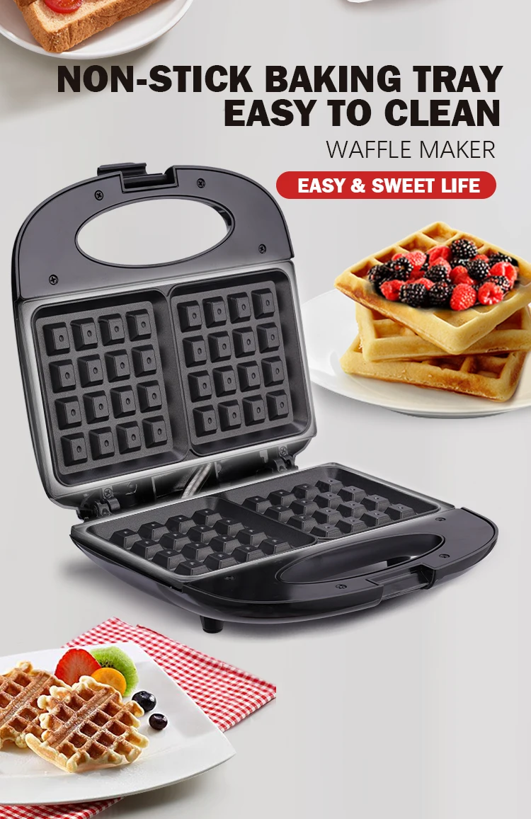 JAMAKY Waffle Maker - Efficient 2-Slice Breakfast Machine
