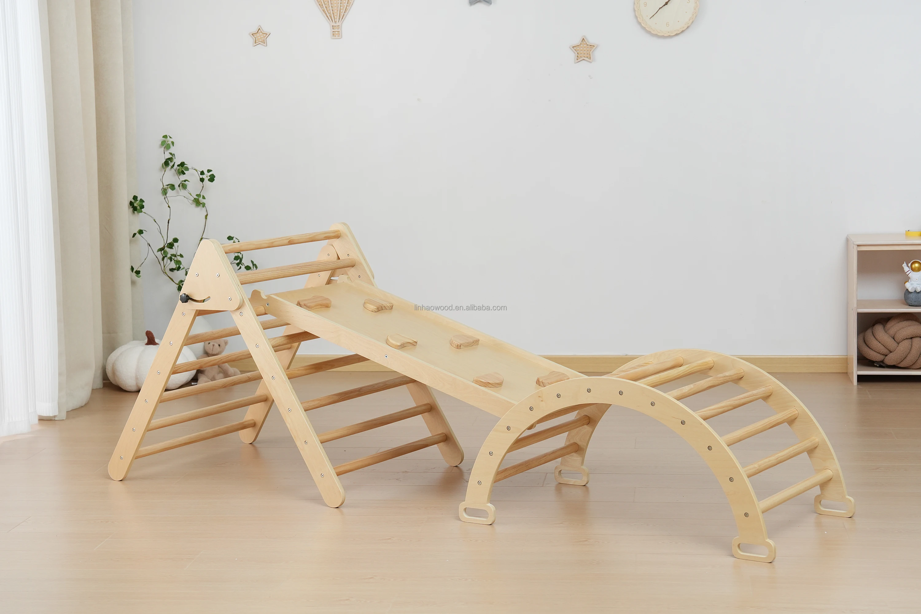 Jolly Kids Pickler Triangle Climbing Triangle For Toddlers Wooden ...